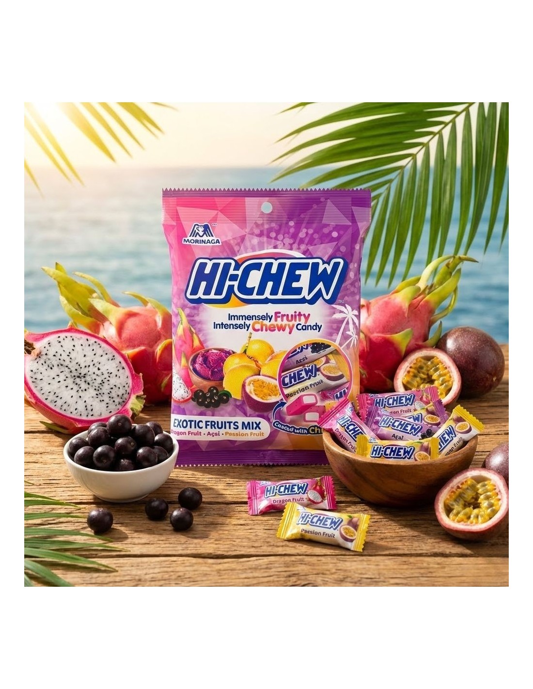 Hi-Chew Exotic Fruits Mix : Dragon Fruit & Açaí | Pop's America
