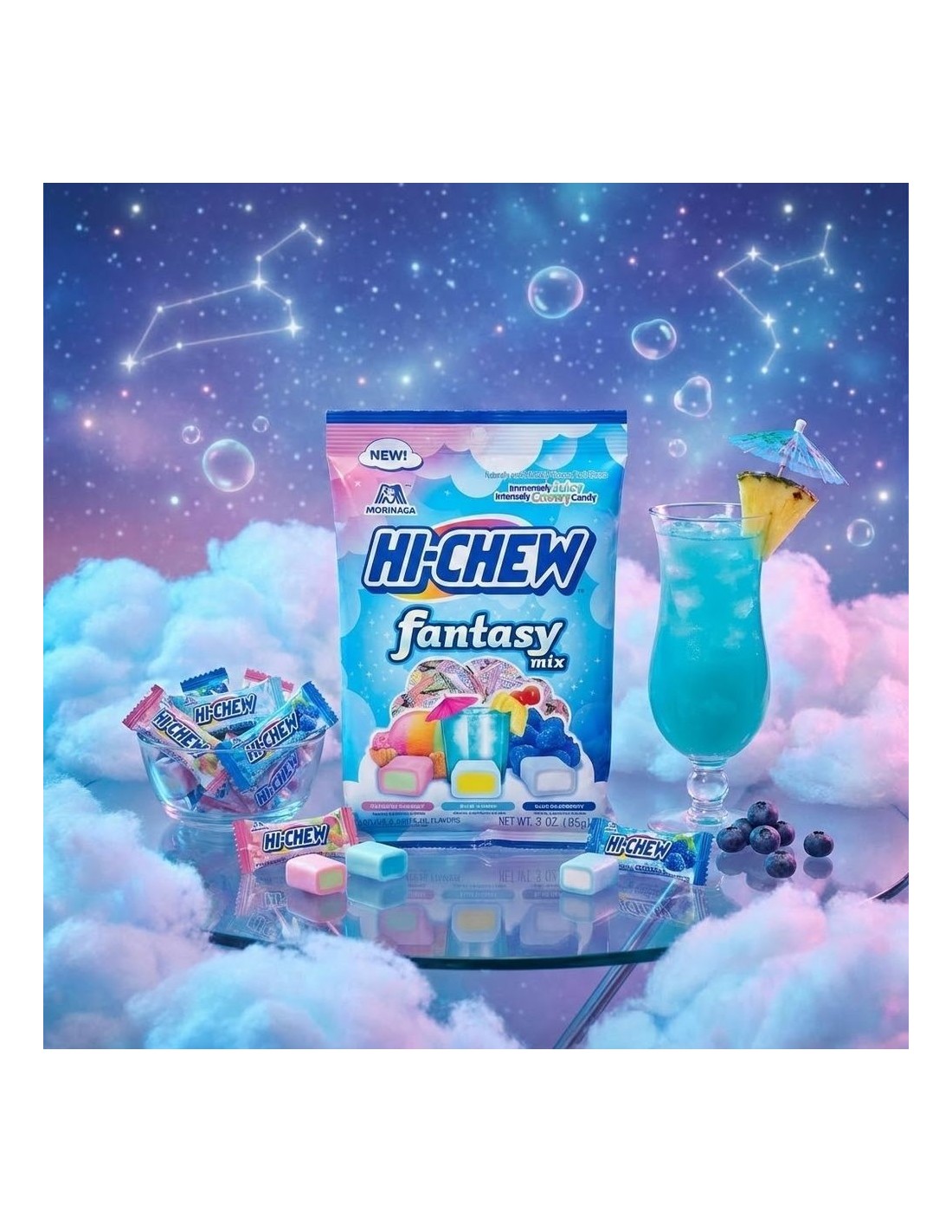 Hi-Chew Fantasy Mix : Rainbow Sherbet & Blue Hawaii | Pop's America