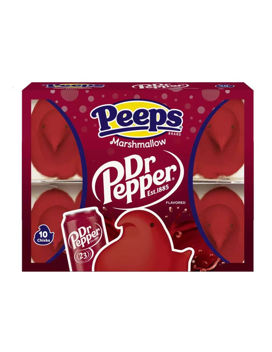 Peeps Marshmallow Chicks Dr Pepper x10 – Marshmallow USA | Pop's America