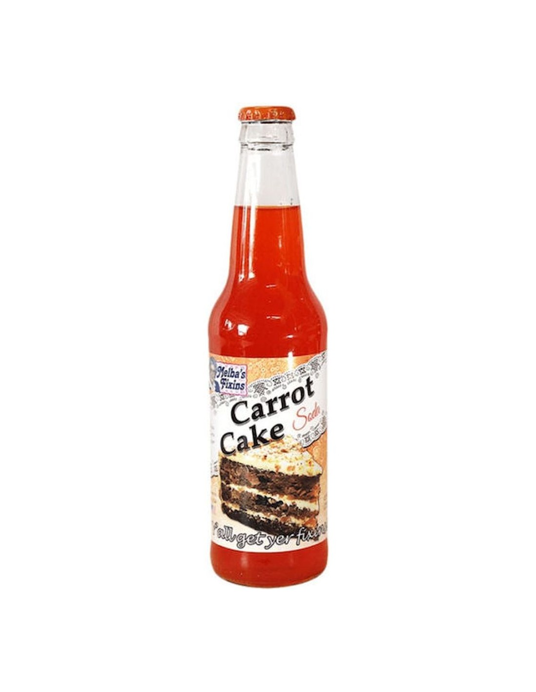 Rocket Fizz Melba's Fixins Carrot Cake Soda 355ml | Pop's America