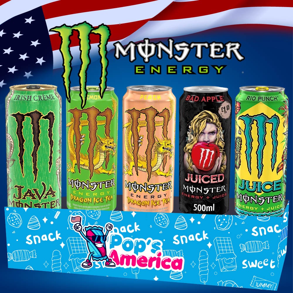 Le top des boissons énergisantes américaines sur popsamerica.com