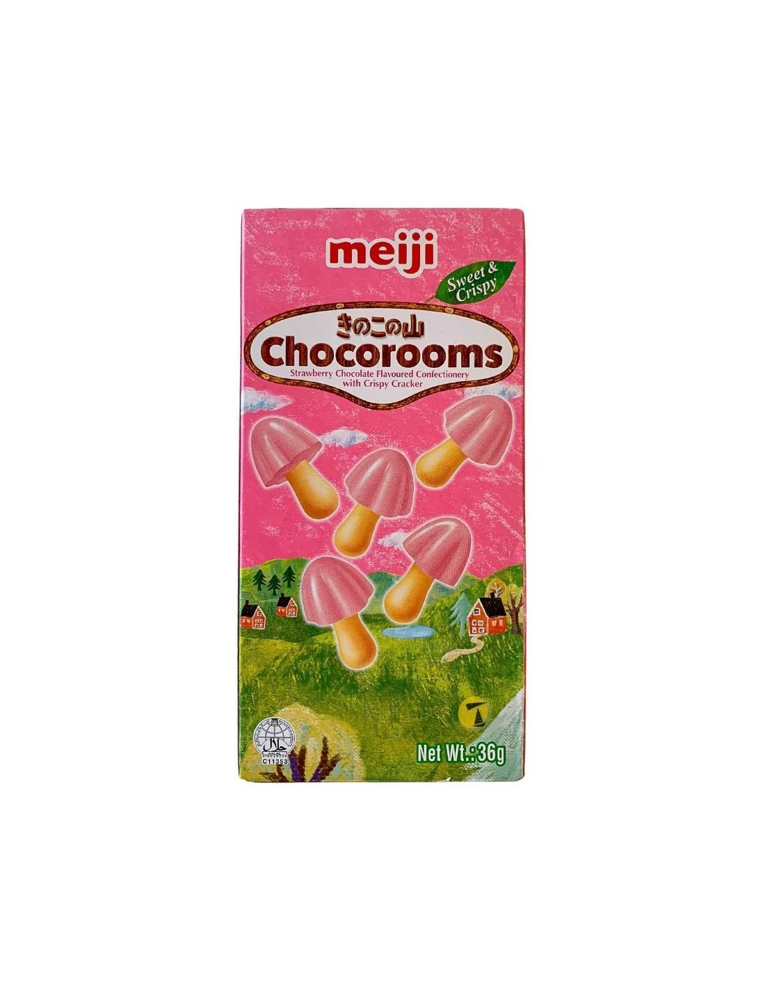 Meiji Chocorooms Strawberry – Chocolate & Strawberry Mushroom Cookies ...