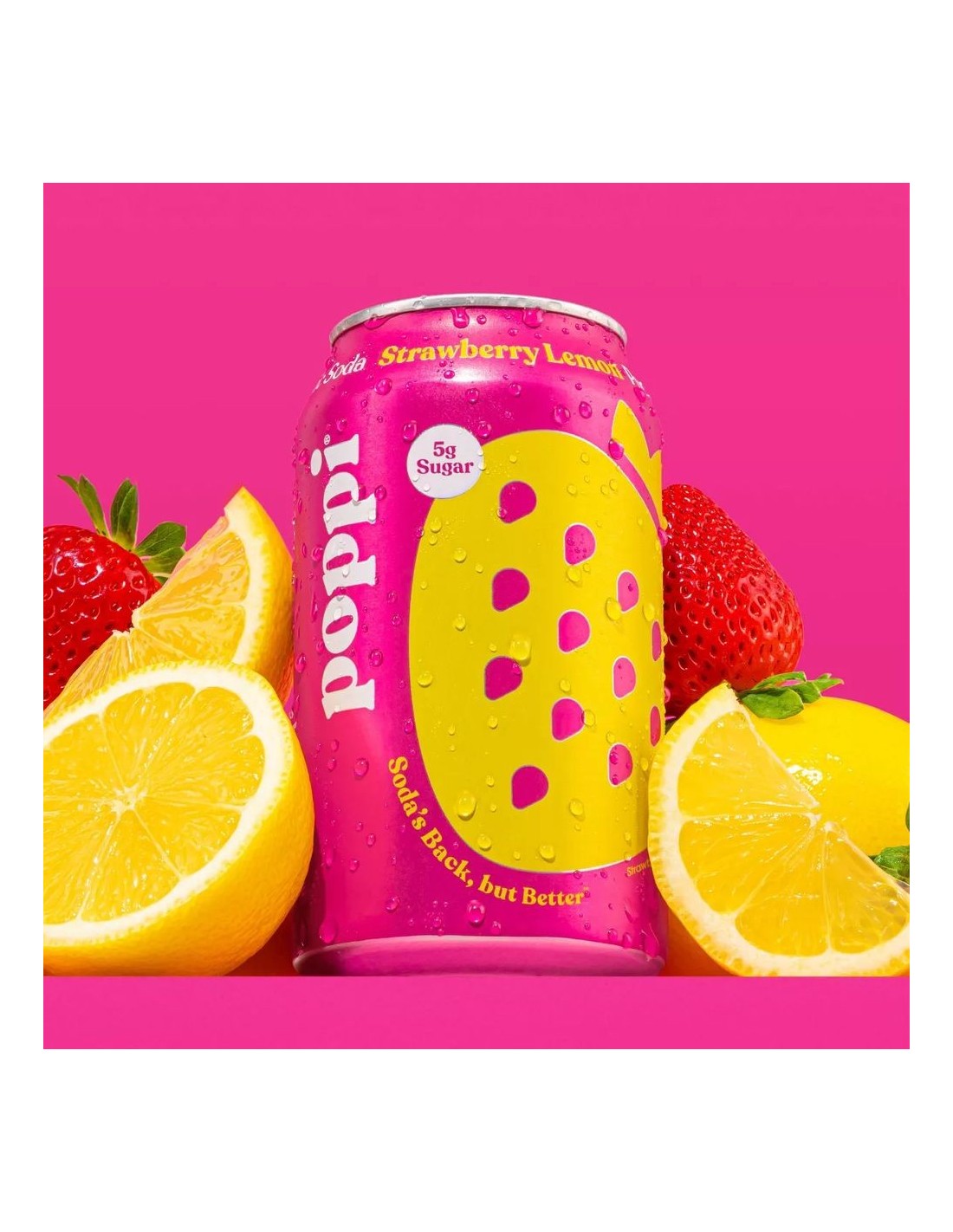 Poppi Prebiotic Soda Strawberry Lemon – Soda prebiotica alla fragola e ...
