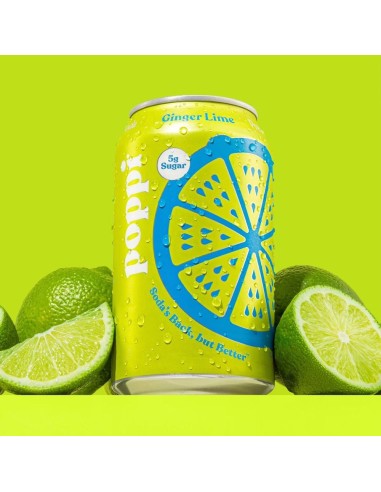 Refresco prebiótico de jengibre y lima Poppi – Refresco prebiótico de ...