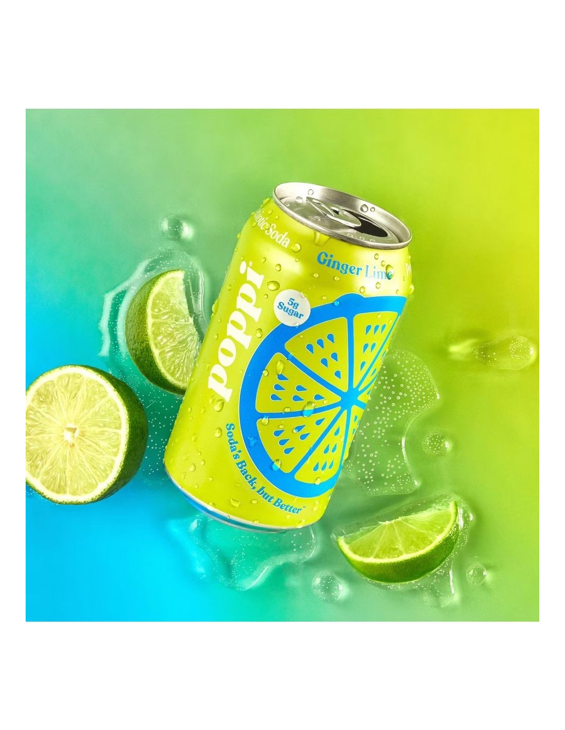 Refresco prebiótico de jengibre y lima Poppi – Refresco prebiótico de ...