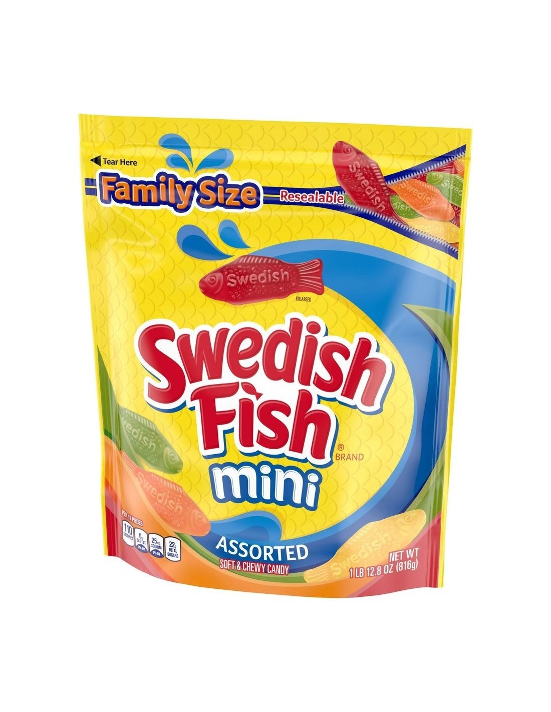 Swedish Fish Mini Assorted – Family Size Fruity Candies 816g | Pop's ...