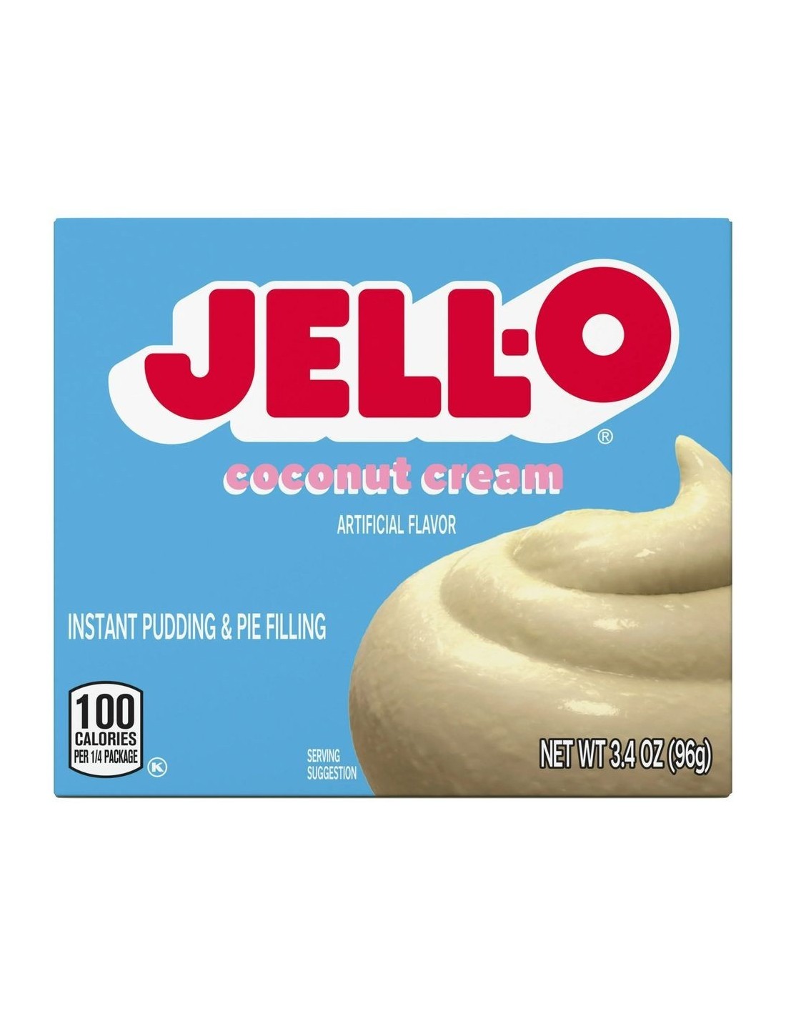 Crema de coco Jell-O : mezcla para pudín y pastel de coco | Pop's America