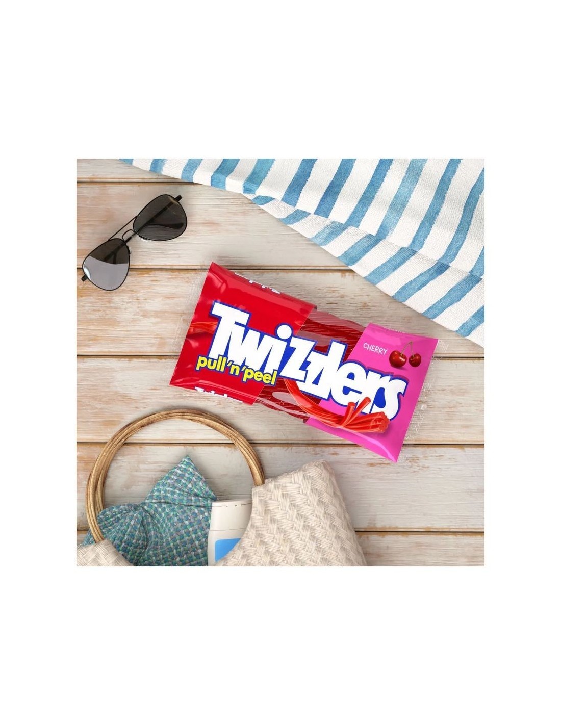 Twizzlers Pull 'n' Peel Cherry 396 g – Caramelos retorcidos extraíbles ...