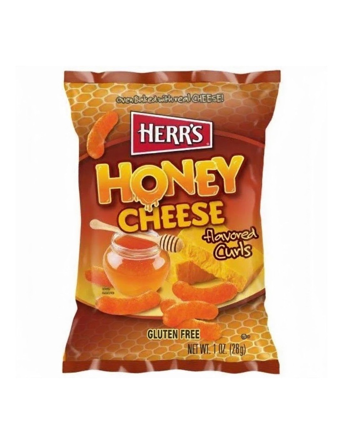 Herr's Honey Cheese Curls 28g – American Honey Cheese Puffs | Pop's America