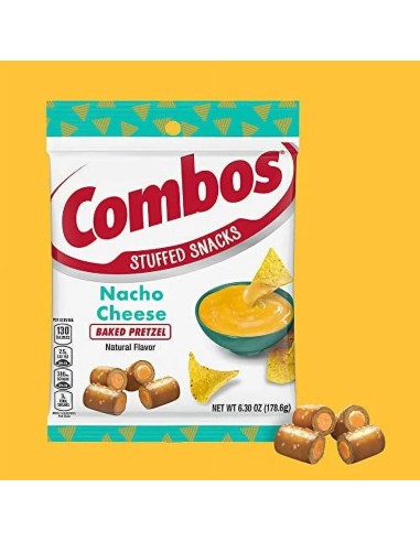 Combos de pretzels horneados con nachos y queso (178 g) – Bocadillo ...