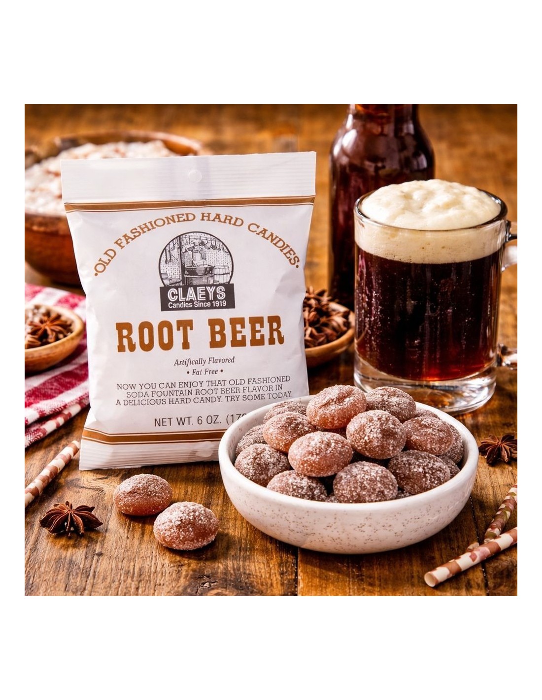Claeys Hard Candies Root Beer – Bonbons durs goût root beer rétro | Pop ...