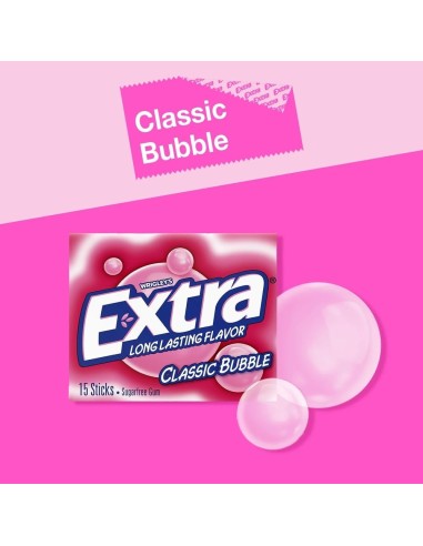 Extra Gum Classic Bubble – Gomma da masticare al gusto di gomma da ...