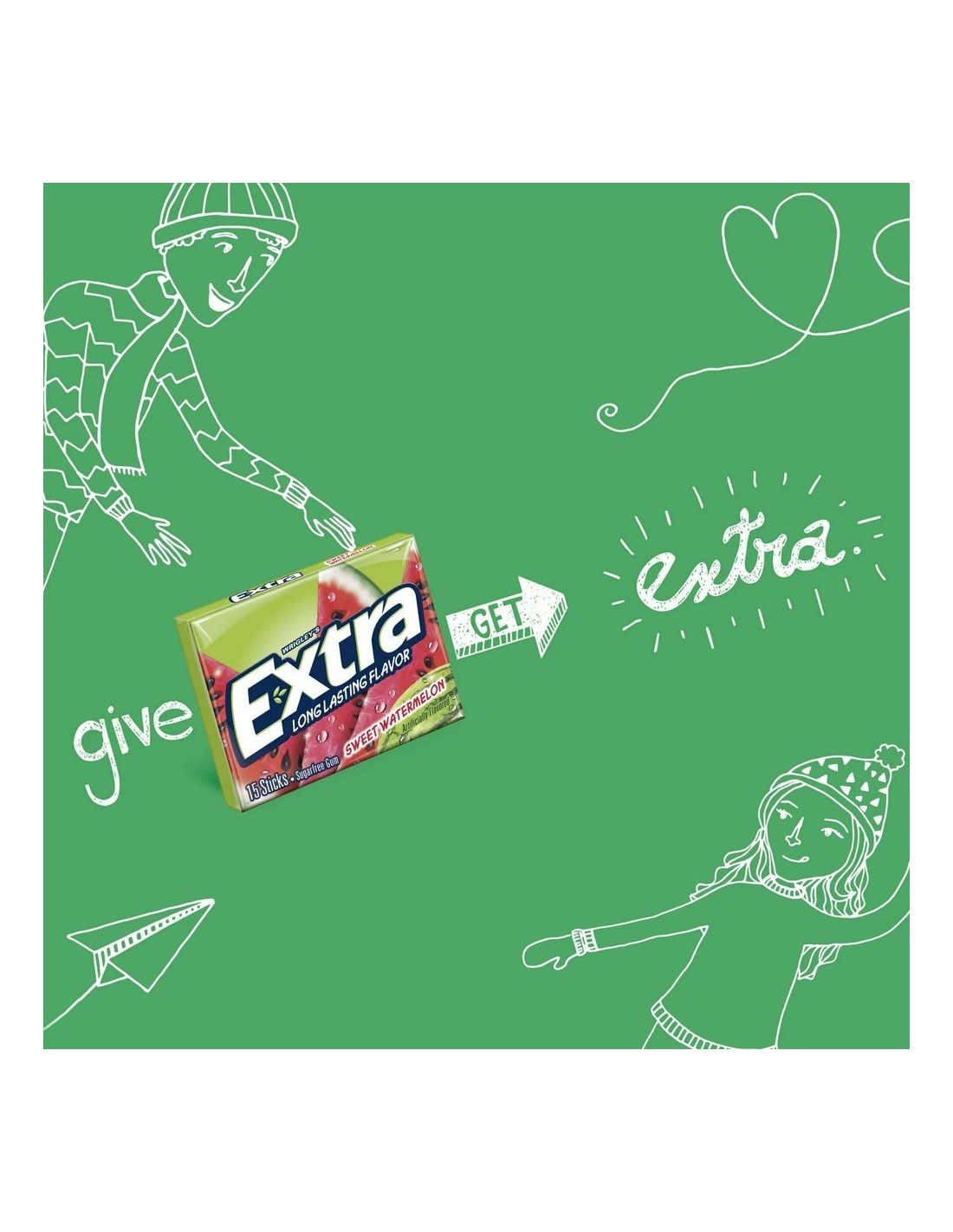 Chicle Extra Sandía Dulce – Chicle de sandía dulce | Pop’s America